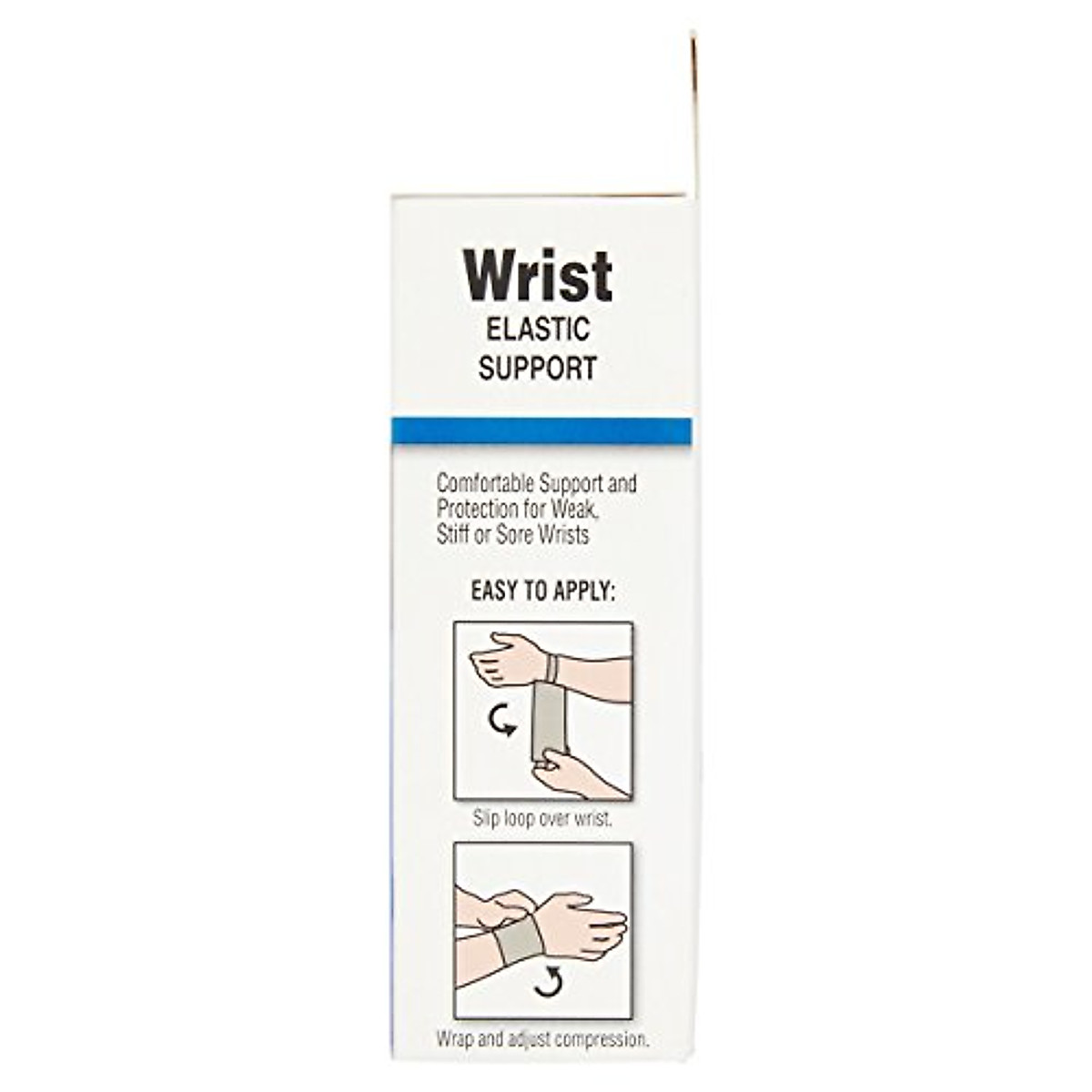 Flex Aid Wrist Support Wrap- Elastic Support with Loop- Wrist Brace for Carpal Tunnel, Arthritis, Tendonitis, Exercise, Weight Lifting, Calisthenics and More- One Size