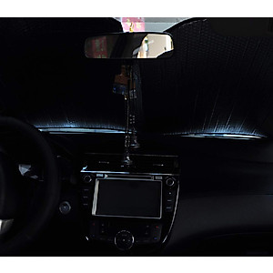 Car Windshield Sunshade Thicken 5-Layer UV Reflector Auto Front Window Sun Shade Visor Shield Cover,Keep Vehicle Cool(Gary,57" × 27.5")