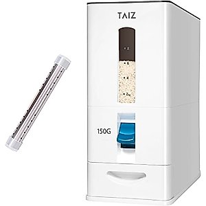 Taiz Rice Dispenser 25 pounds - Rice storage container 25 lbs, Japanese rice container storage 25lbs | Rice Holder, Rice Box, Kitchen Rice Storage Dispenser - Large Grain Dispenser MAX 26 lbs Capacity