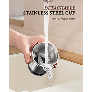 SHARDOR Adjustable Coffee Grinder Electric, Super Silent Electric Coffee Bean Grinder with Time-Memory Adjustment and Multi-Functional Stainless Steel Cup for Spices, Herbs, and Nuts Grinding, Gray