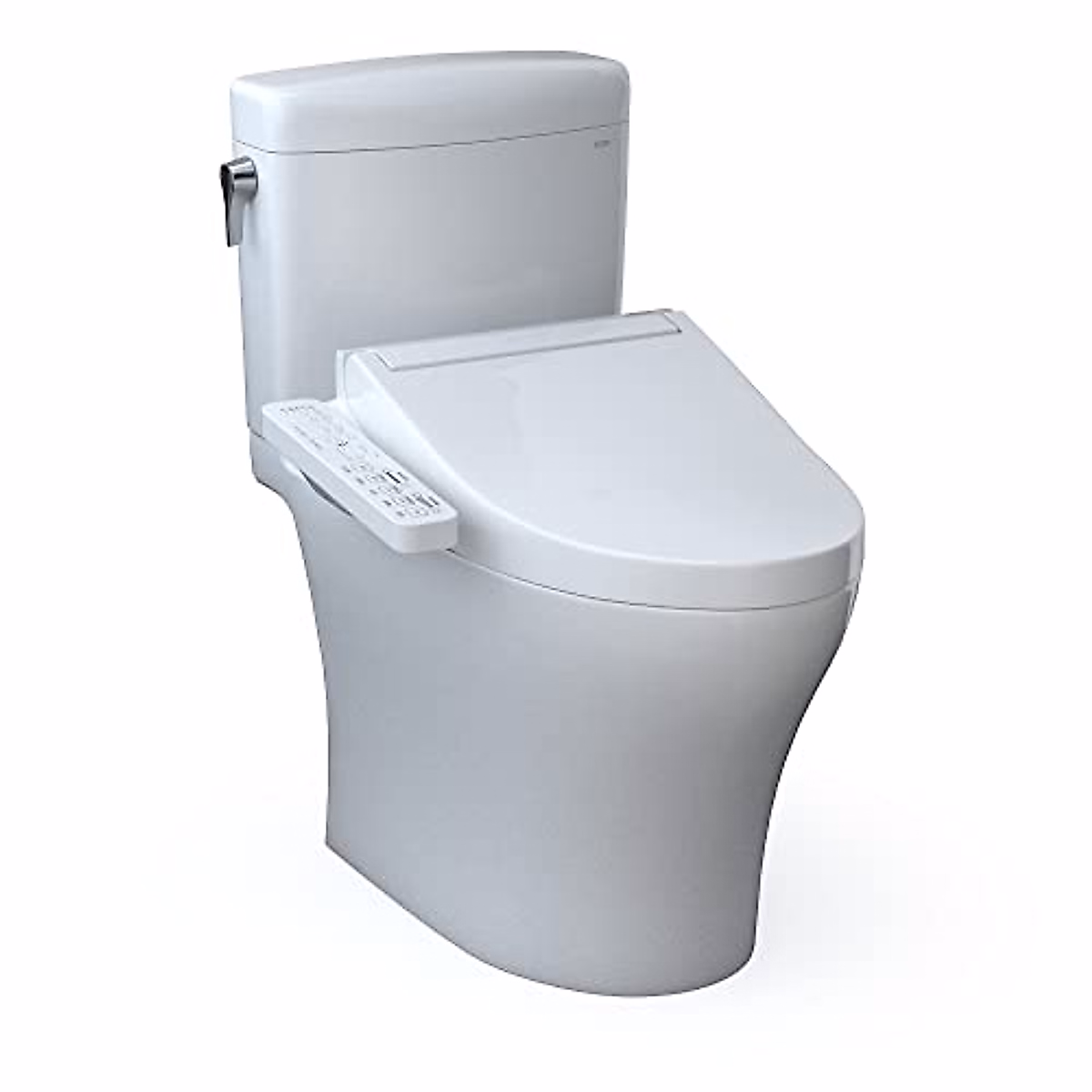 Aquia IV Cube 2-Piece 1.28 GPF Dual Flush Elongated ADA Comfort Height Toilet in Cotton White, C2 Washlet Seat Included