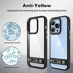 DOB SECHS for iPhone 14 Pro Max Phone Case with Strap, Clear Crossbody Case with Detachable Neck Lanyard, Adjustable, Anti-Yellowing, Military-Grade Shockproof Protective Phone Cover, Black