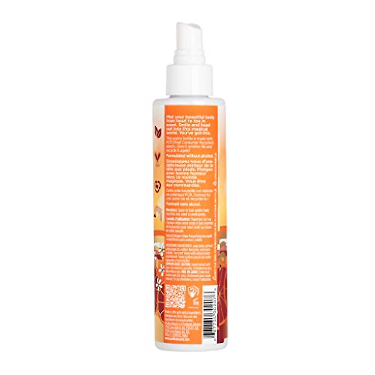 Pacifica Tuscan Blood Orange Perfumed Hair & Body Mist, Alcohol-Free Spray Designed For Head-To-Toe Wear, Vegan & Cruelty-Free, 6 Fl Oz