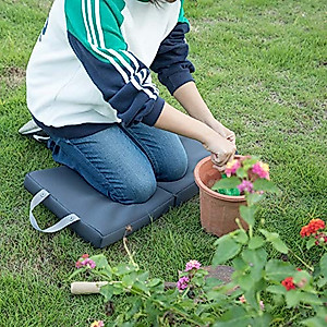 Gardenised QI003893 Memory Foam Kneeler for Gardening, Baby Bath, Knee Pad for Outdoor Work, Foldable and Extra Soft, Black