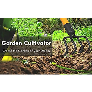 Garden Cultivator (2 Pack)– Sturdy Hand Tiller/Cultivator – Heavy Duty Blade for Digging, Loosening Soil and Weeding – Equipped with Rubber Grip Handle for a Strong Hold – Rust Resistant