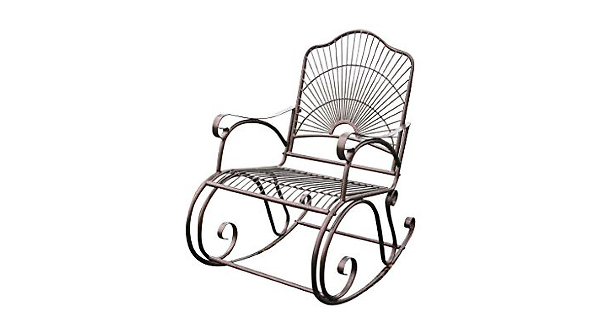 Buy International Caravan Iron Bronze Patio Rocking Chair