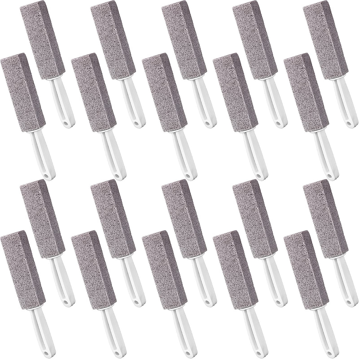 20 Pack Pumice Toilet Bowl Cleaner Pumice Stone with Long Handle Toilet Stone Cleaning Block for Bath Grout Pool Kitchen Tubs Showers