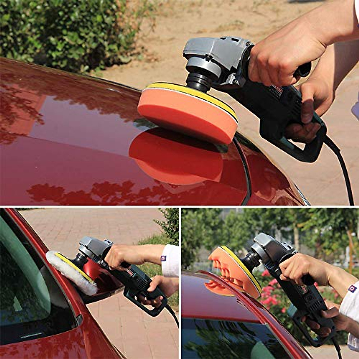 Car Buffers and Polishers Kit for Drill, 14Pcs Drill Polishing Wheel Foam Ball Buffing Pads Sponge Ball for Automotive Car Wheels Hub Care, Metal, Plastic, Ceramic and Glass