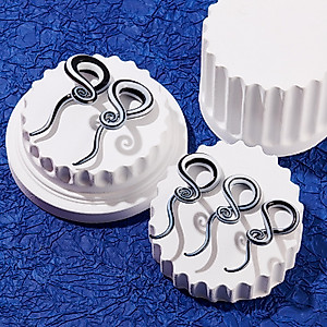 Qmcandy 2 Pieces Glass Spiral Tapers Glitter Twist Stretchers Ear Gauges 00g Black Lines