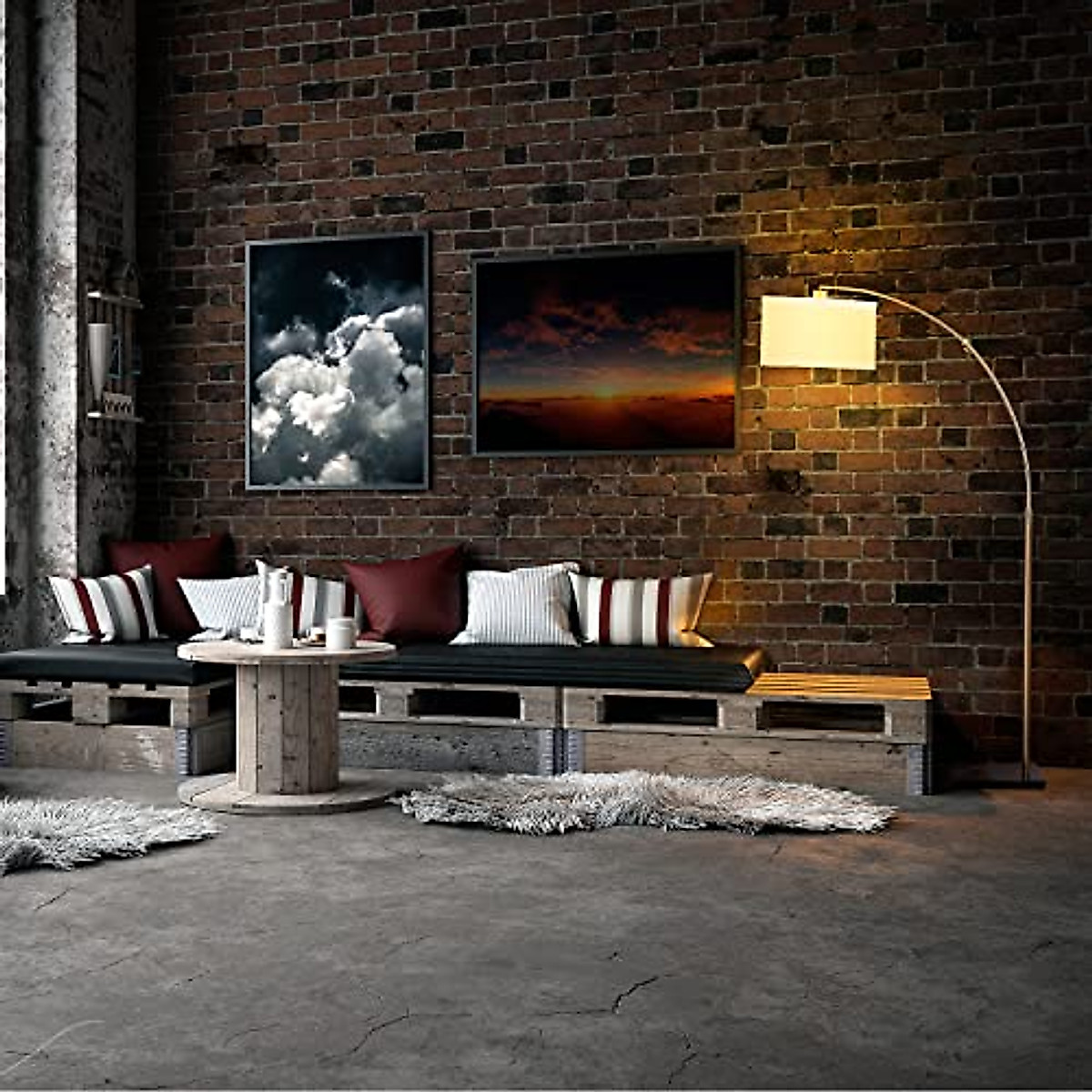 Brightech Logan Arc Floor Lamp, Bright Standing Lamp for Living Rooms, Offices & Bedrooms, Modern Living Room Décor, Tall Hanging Floor Lamp for Reading and More – Gold/Brass