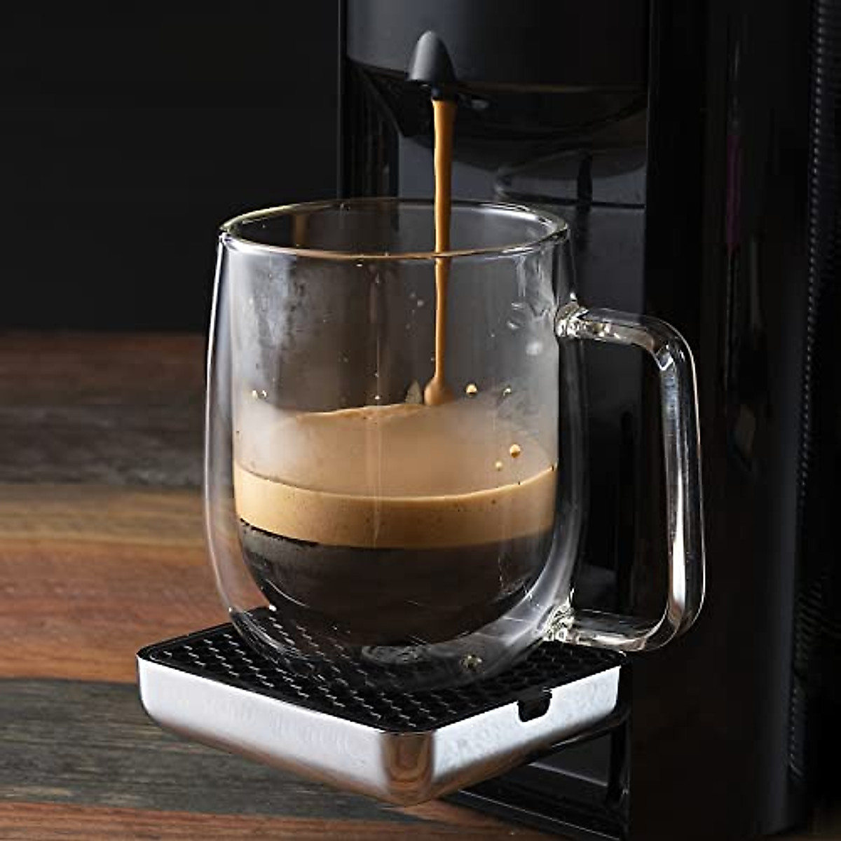 Brod & Taylor Double-Wall Insulated Glass Coffee/Tea Mugs (Set of 2, 10oz / 300ml)