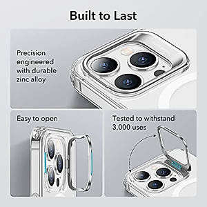 ESR HaloLock Vegan Leather Wallet Stand Classic Kickstand Case with HaloLock Compatible with iPhone 14 Pro Case, MagSafe-Compatible Case with Stand, Military-Grade Protection