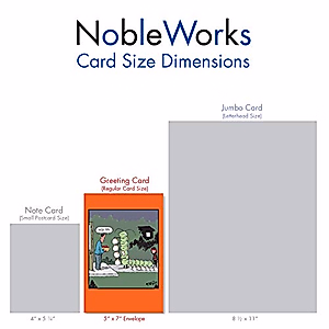 NobleWorks - Happy Halloween Card Funny - Fun Cartoon Humor, Spooky Greeting Notecard with Envelope - Caterpillar Trick C3394HWG