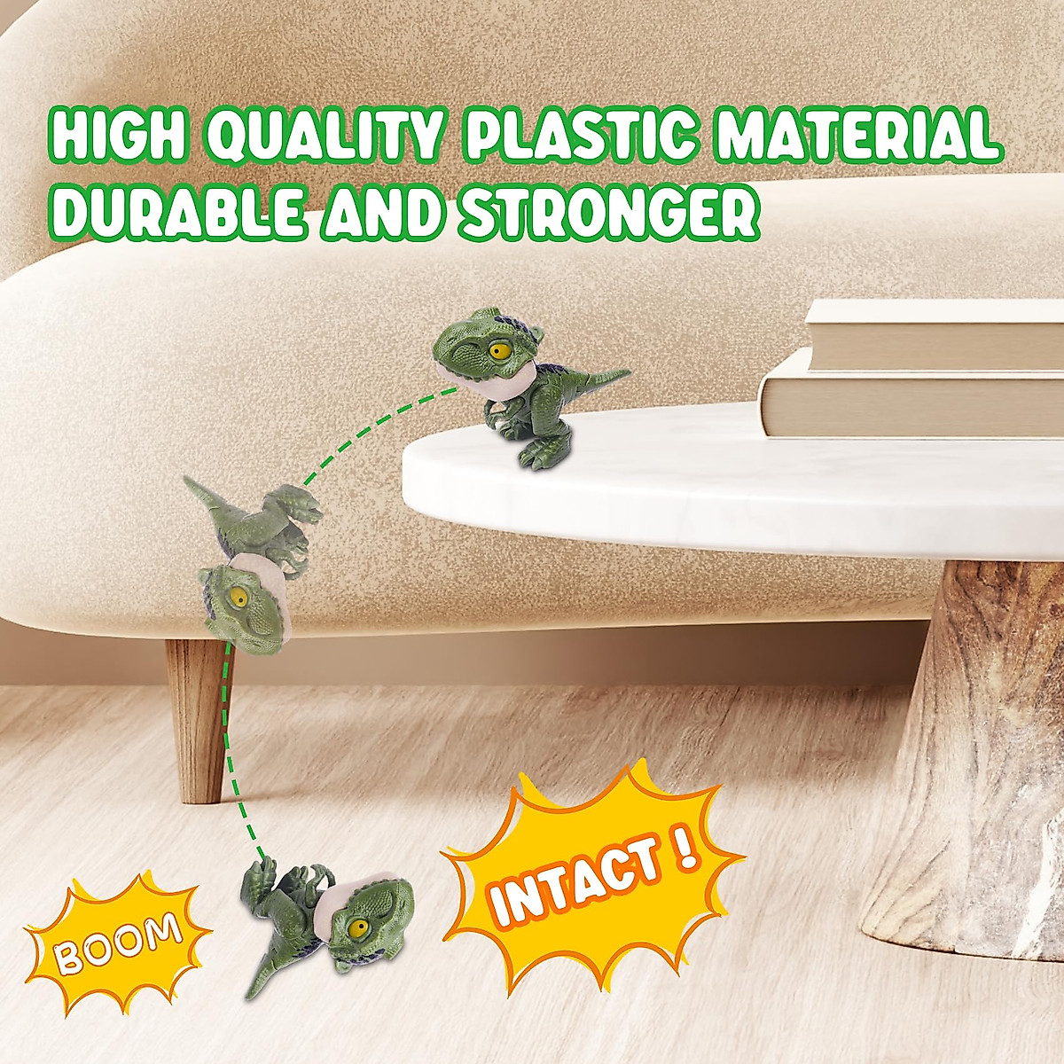 Ledorr 6PCS Biting Finger Dinosaurs Toy Dinosaurs Collectibles for Display, Fun Snap Squad Dino Toys for 3+ Year Old Kids Birthday Gift Dino Party Gift Decorate for Kids Easter Eggs Filler