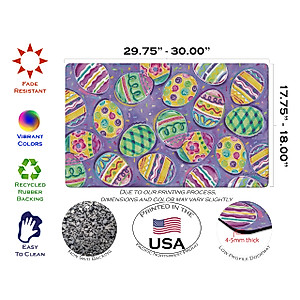 Toland Home Garden 800199 Egg Toss Spring Door Mat 18x30 Inch Easter Outdoor Doormat for Entryway Indoor Entrance