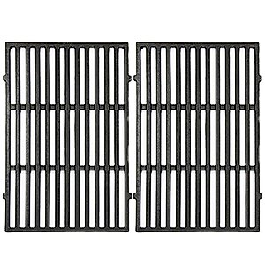 Hongso 17.5 Inch Cast Iron Cooking Grill Grates Replacement Part for Weber Spirit 300, 310, 320 Series, Spirit 700, Genesis Silver B/C, Genesis Gold B/C, Genesis Platinum B/C Gas Grills, 2-Pack 7638