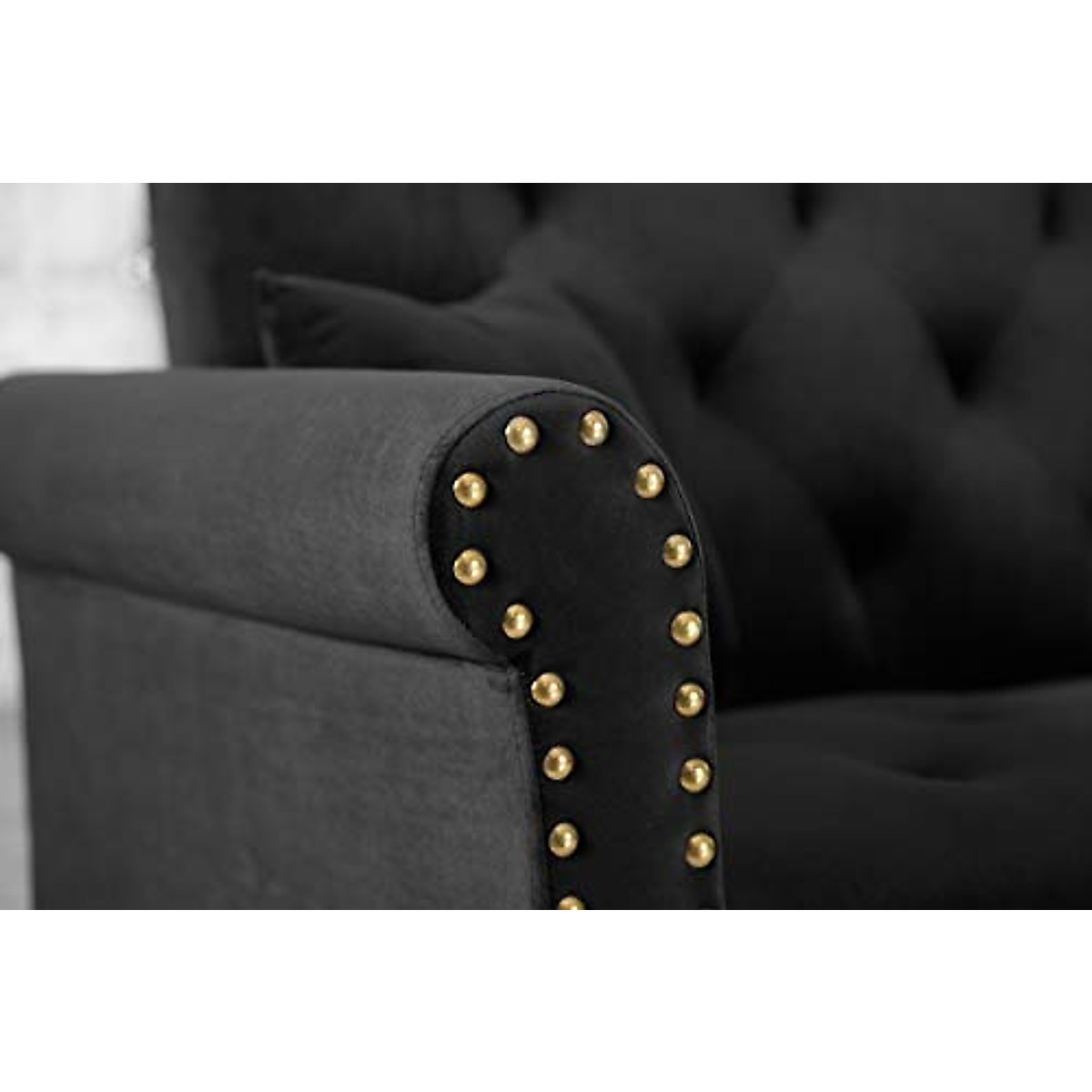 Zushule Convertible Sectional Couch with Chaise Lounge for Living Room, Comfy Velvet Fabric L-Shaped Reversible Reclining Sofa with 3 Seats and Pillows, for Small Apartment and Spaces - (Black)