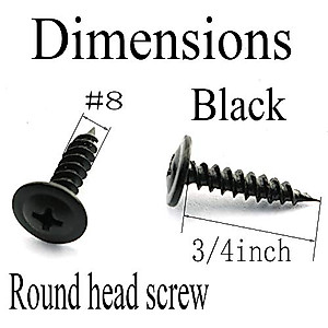 Pro Bamboo Kitchen 50pcs Phillips Truss Head Self Tapping Screws with Washers #8x3/4"