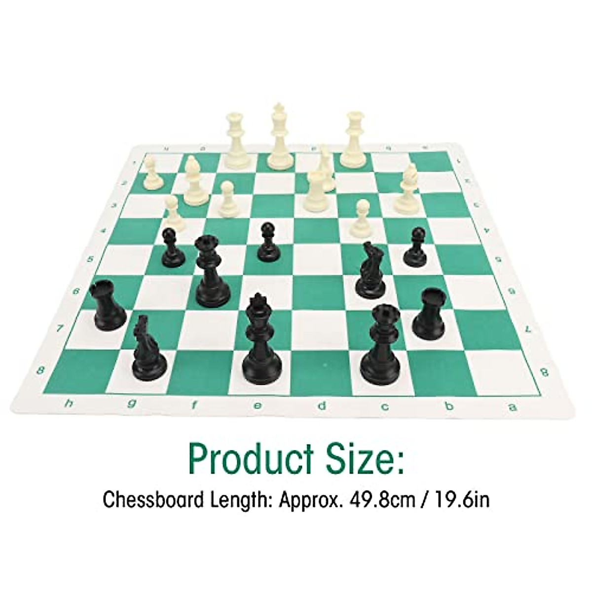 Travel Portable Folding Chess Game Sets Chess Checkers Set with Zipper Storage Bag Folding Roll Up Travel Checkers Games Beginner Chess Set for Kids and Adults