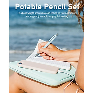 Nicpro 8PCS Pastel Mechanical Pencil 0.5 & 0.7 mm, Cute Fast Click Mechanical Pencils Set with 8 Tubes HB Lead Refills, Erasers for Drafting, School Student Writing, Drawing, Sketching -with Case