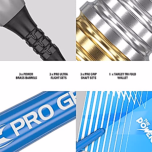 Target Darts Phil Taylor 18G Soft Tip Darts Set - Accessories Gift Pack, Black, White and Blue