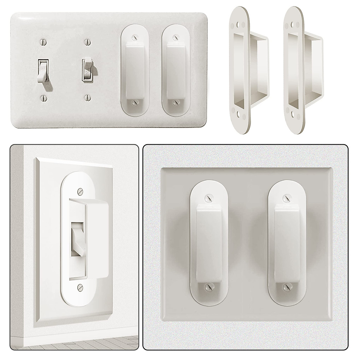 ChengFu Wall Switch Guards Plate Covers Child Safety Security Home Decor (4 Pack), White - Keeps Light On or Off Protects Your Lights or Circuits from Accidentally Being Turned On or Off