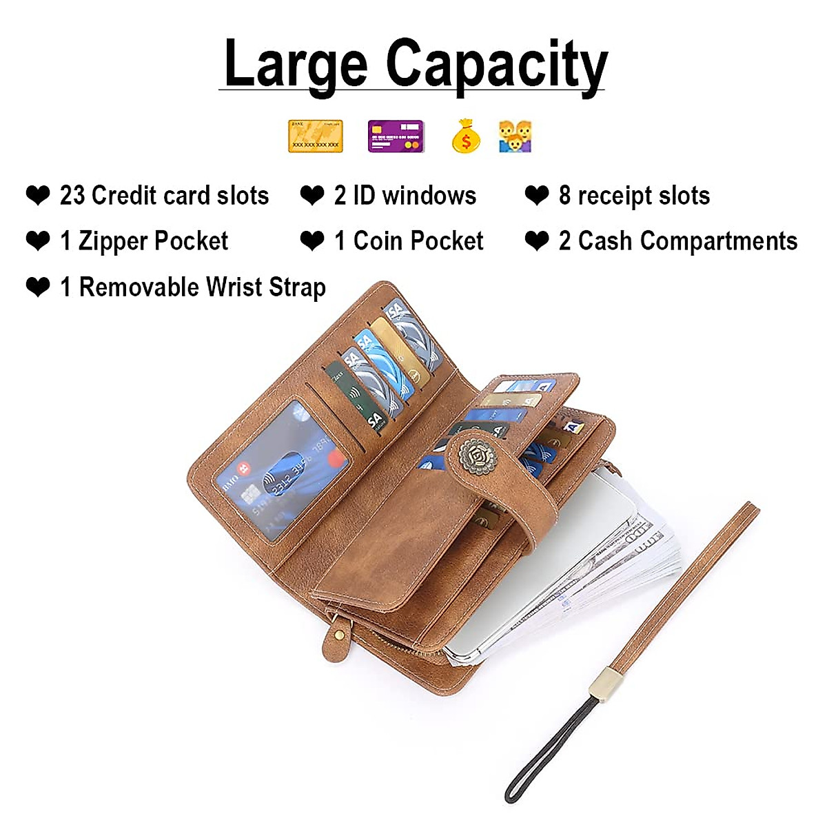 CLUCI Women Backpack Bundle with Women Wallet