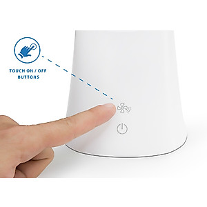 Turcom AirLight Ultrabright LED Desk Lamp with Bladeless Three Speeds Fan Panel,White