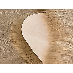 LAMBZY Faux Sheepskin Super Soft Hypoallergenic Silky Shag Rug for Living Room, Kids Room, Sofa (Quarto 4 Pelts 4'x6', Beige)