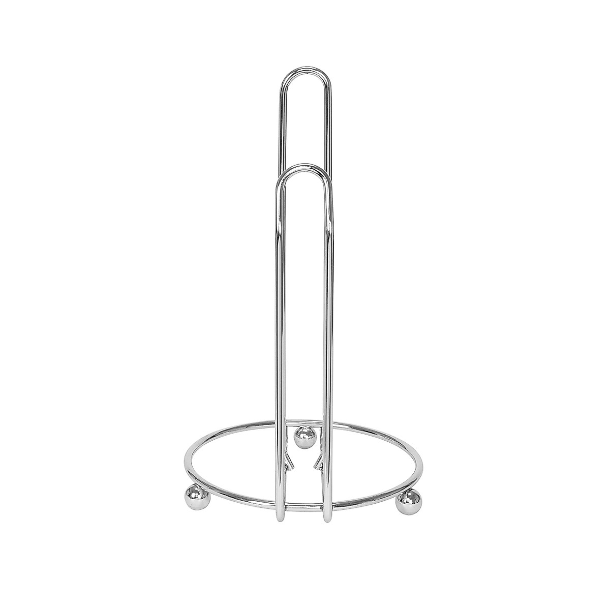 Spectrum Diversified Pantry Works Deluxe Paper Towel Holder Roll Dispenser Stand for Kitchen Countertop & Dining Room Table, Chrome