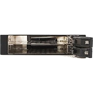 StarTech.com 2 Drive 2.5in Trayless Hot Swap SATA Mobile Rack Backplane - Dual Drive SATA Mobile Rack Enclosure for 3.5 HDD (HSB220SAT25B),Black