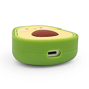Yonocosta Cute Airpods Case, Airpods 2 Case, Funny 3D Cartoon Fruit Avocado Case, Soft Silicone Full Protection Shockproof Charging Case Cover with Keychain Airpods 1&2 case for Kids Girls Boys Women
