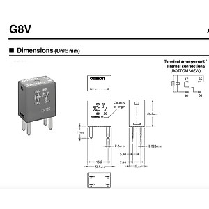 (Pack of 2) Omron GM 4-Pin Relay 15328866 High Power 4 Terminal Multi-Use Relay 8385