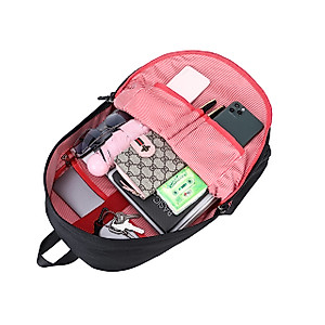 Acmebon Casual Waterproof Backpack for Girl and Boy Pure Color Bookbag for Teen Black