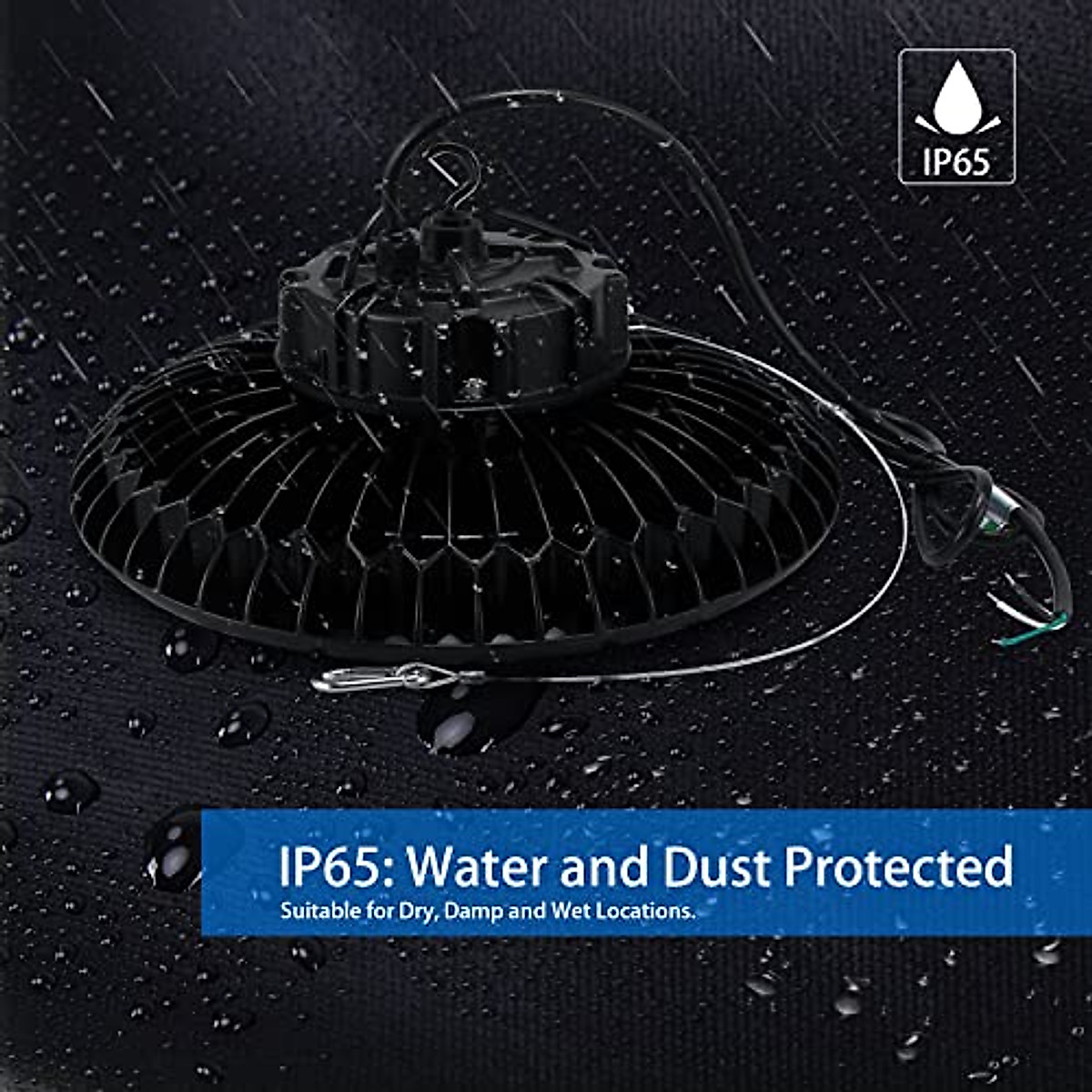 OPENLUX 300W UFO LED High Bay Lights 43,500lm (1200W MH/HPS Equiv.) 5000K 0-10V Dimmable High Bay LED Shop Lights UL Approved LED Warehouse Light AC100-277V