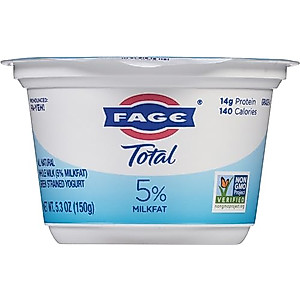 FAGE Total Greek Yogurt, 5% Whole Milk, Plain, 5.3 oz