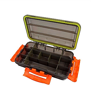 ZSFBIAO Waterproof Sealed Bait Box Bait Fishing Tackle Portable Storage Fishing Box Bait Box Double-Sided Plastic Bait Box Fishing Box Organizer (Color : B)