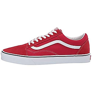 Vans Men's Old Skool Sneaker, Racing Red/True White, Size 9