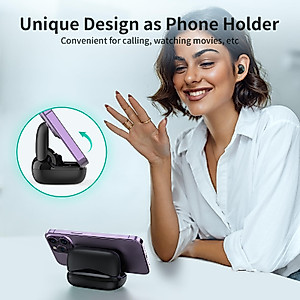 PSIER Wireless Earbuds Bluetooth Headphones 153H Playtime Ear Buds Digital LED Display Cell Phones Charging Function with 2000mAh Charging Case