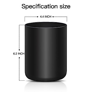 Kitchen Utensil Holder for Countertop, Black Ceramic Kitchen Utensils Crock for Counter Organizer, Matte Spatula Holder for Cooking Storage 4.4 * 6.2 IN