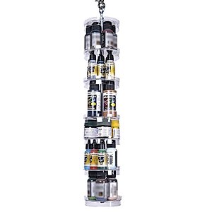 Doc O’Brien’s Paint Organizer Hanging storage solution, Vertical system holds as many as 56 bottles