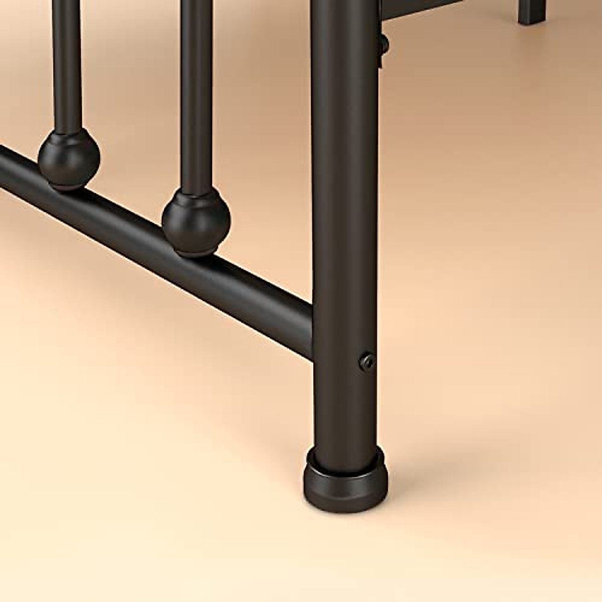 Ciays Queen Size Metal Platform Bed Frame Mattress Foundation with Sturdy Steel Headboard and Footboard No Box Spring Needed Under Bed Storage Steel Slats, Black