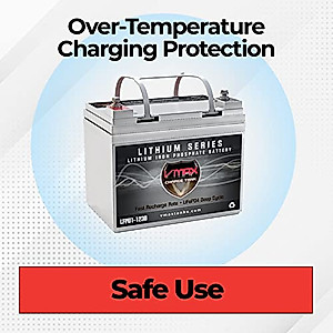 VMAX LFPU1-1230 Group U1 12V Battery 385Wh 30 Amp Hours Lithium Iron LiFePO4 with built in BMS Li-Iron Deep Cycle Battery 7.7"L x 5"W x 6.4"H