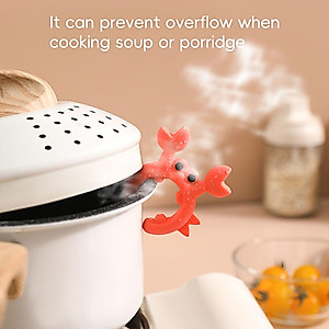 Crab Utensil Holder - 2 PC Cute Silicone Crab Shaped Spatula Rack - Funny Spoon Rest for Stove Top, Cooking Gifts, Cute Kitchen Accessories (Orange x2)