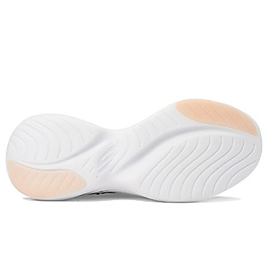 Skechers Women's Trainers, Black Knit Pink Trim, 8.5