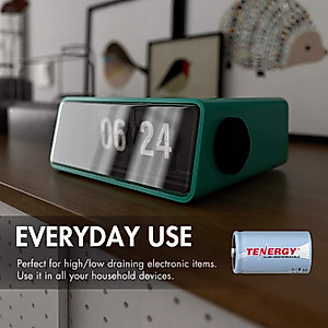 Tenergy T9688 Universal LCD Battery Charger + 8 Pack D Size 10000mAh NiMH Rechargeable Batteries UL Certified