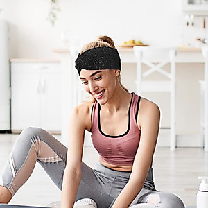 Sparkly Crystal Bling Fancy Headbands with Stretchy Elastic Head Wraps and Turban Scarf for Black Women - 3 Pcs