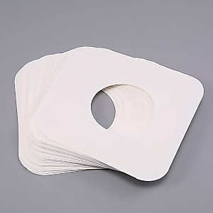 Record Vinyl Inner Sleeves in Acid Free Blank Paper, 7" LP Record Jackets Album Cover with Round Corner - Set of 50