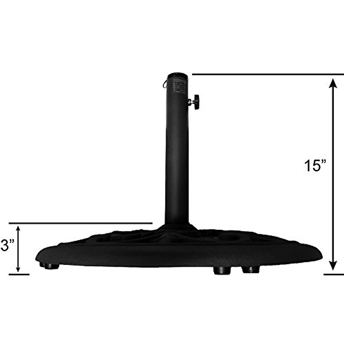 TropiShade 30 Pound Black Powder Coated Cast Iron Umbrella Stand