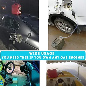 Gasoline Siphon Hose Pump, Siphon Pump Gas Transfer Oil Water Fuel Gas Siphon Hand Pump Siphon Pump, Syphon Pumps Siphon Hose for Gasoline, Fluid Fuel Diesel Transfer Pump,2 Durable Pvc Transfer Hoses